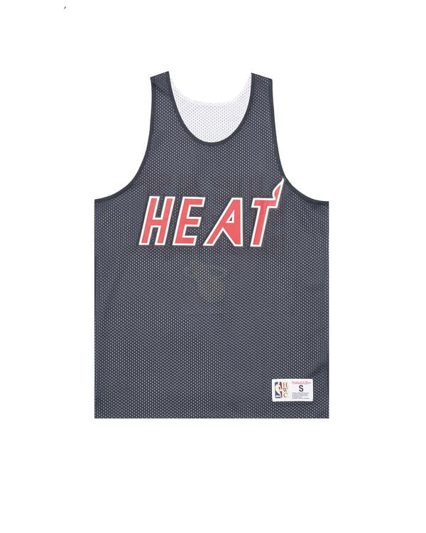 Mitchell & Ness M&N NBA REVERSIBLE MESH PRACTICE TANK VNTG LOGO 'MIAMI ...