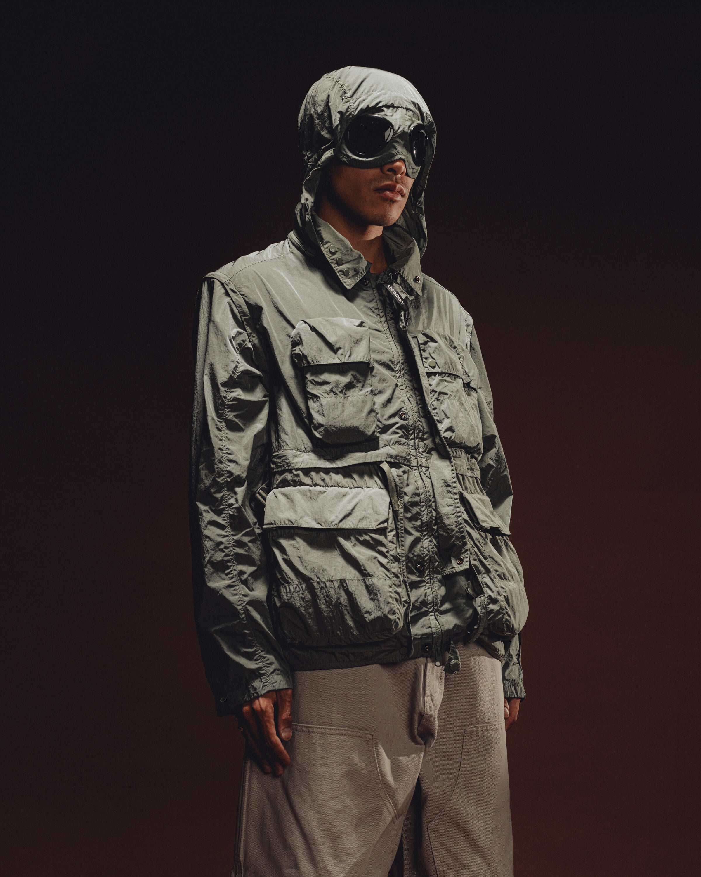 C.P. Company CHROME-R GOGGLE UTILITY JACKET | 16CMOW011A005904G-627 ...