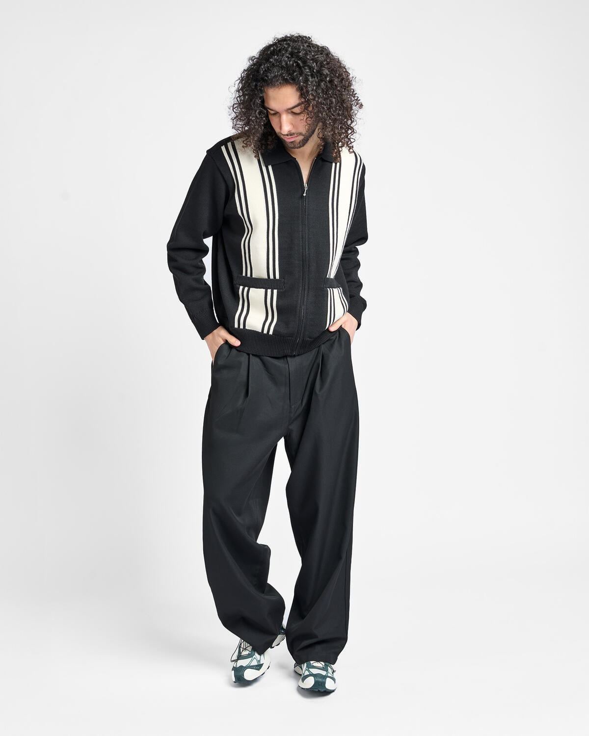 Obey OTIS PLEATED PANT | 142020270-BLK | AFEW STORE